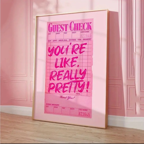 Art | Youre Like Really Pretty Pink Poster | Poshmark